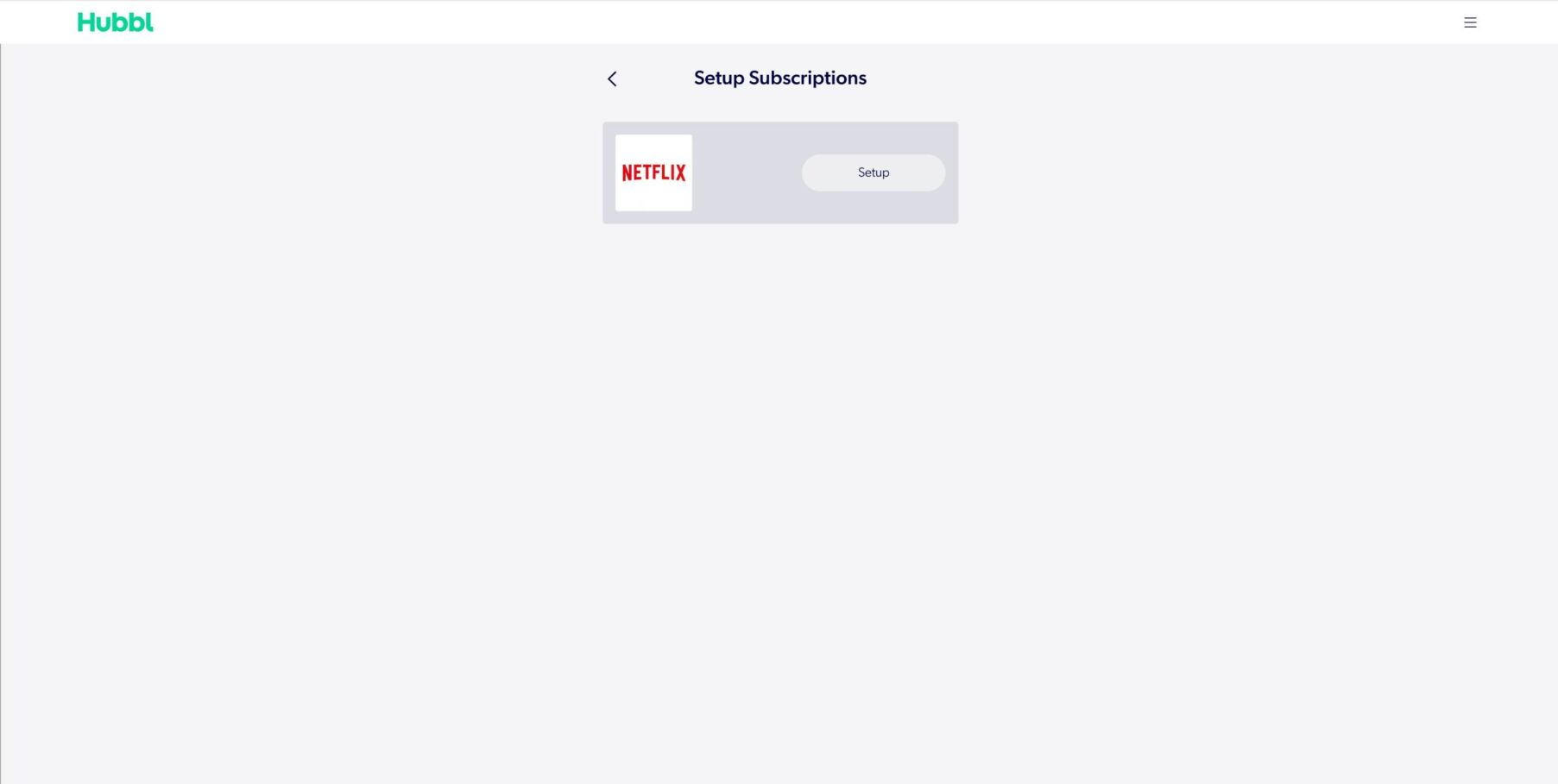 I have Netflix and want to bill through Hubbl