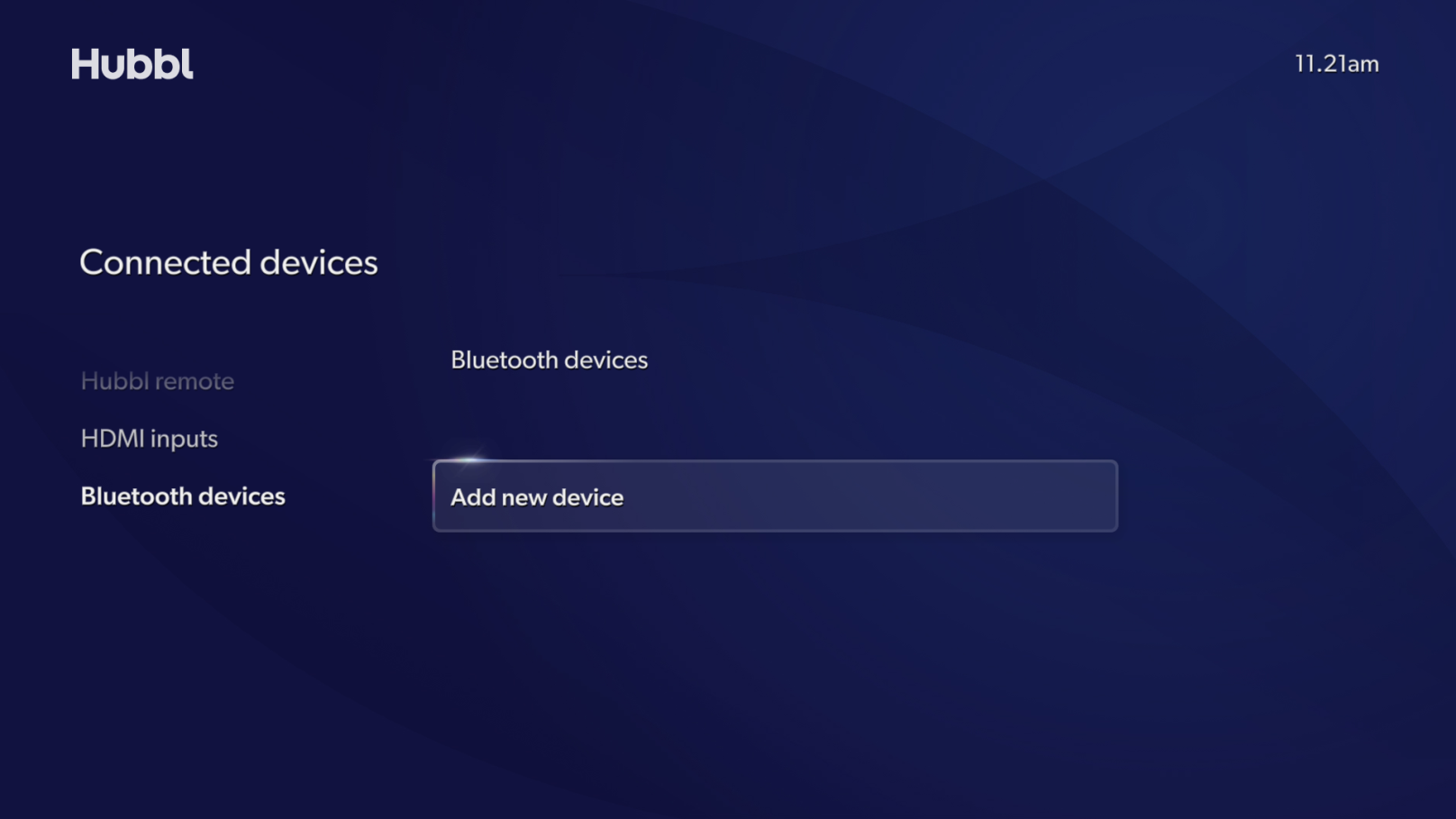 Connect a Bluetooth device to Hubbl Glass