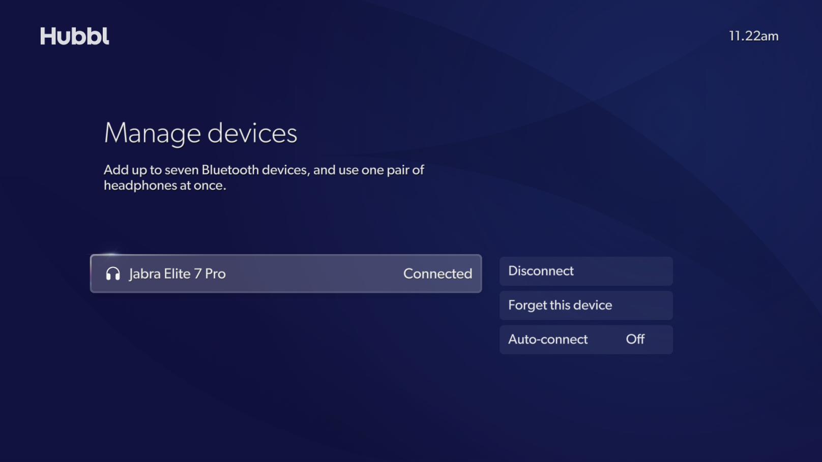 Connect a Bluetooth device to Hubbl Glass