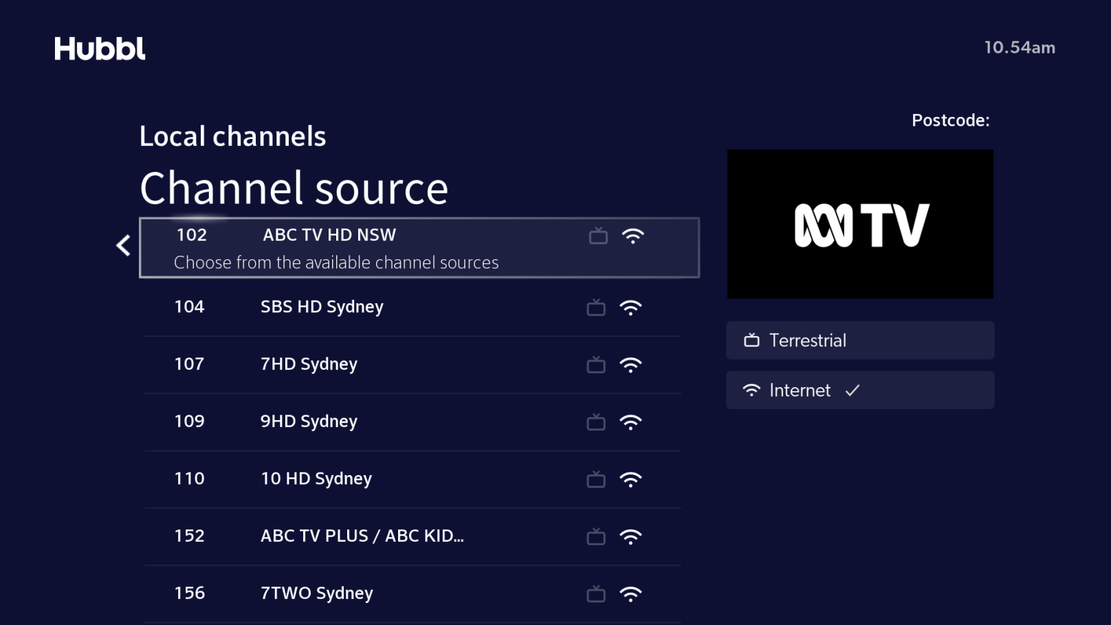 Free-to-air live TV on Hubbl Hub