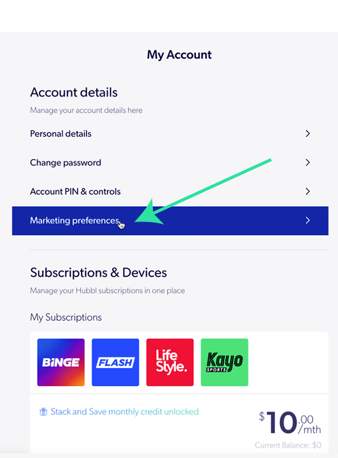 Update email and SMS marketing preferences